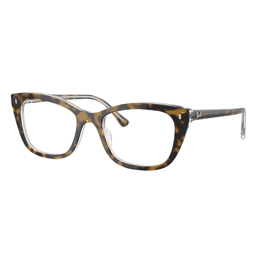 Óculos de Grau Gatinho Ray-Ban RX5433 5082 52 RMD.ACT Havana - Feminino ...