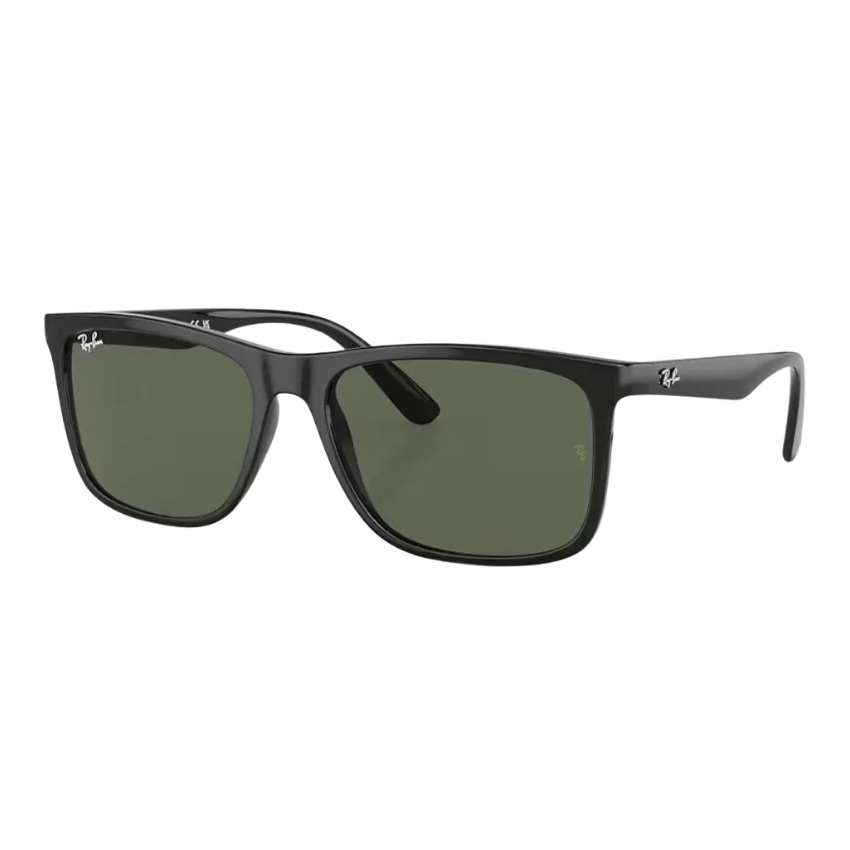 Óculos de Sol Retangular Ray-Ban RB4373L 601 7158 Preto+Verde - Ótica ...