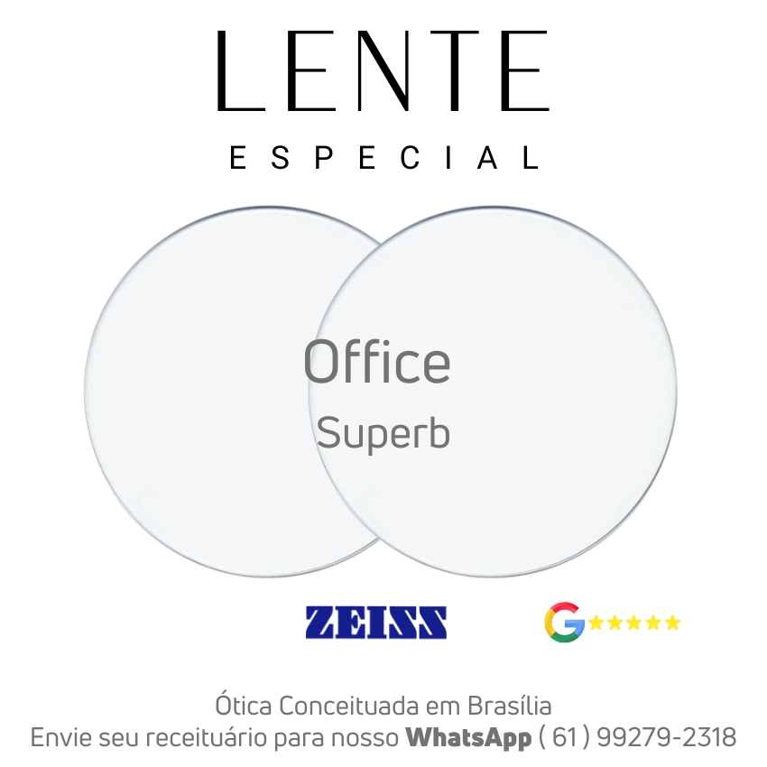 Par de Lentes Especiais Intermediária em Dobro Zeiss Officelens Superb ...
