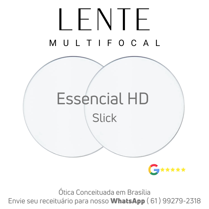 Par de Lentes Multifocal Digital em Dobro Essencial HD Slick - Ótica ...