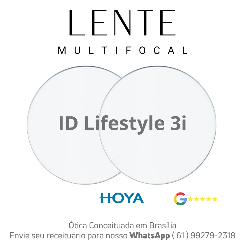 Par de Lentes Progressiva Multifocal em Dobro Hoya ID Lifestyle 3i No ...