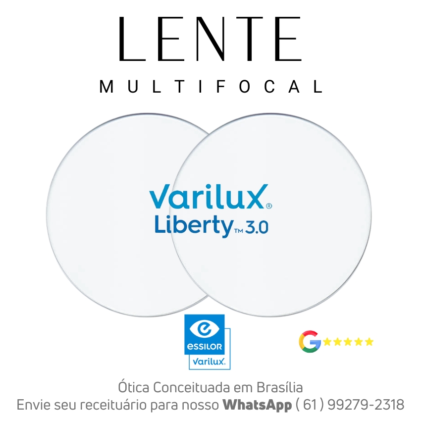 Par de Lentes Multifocal em Dobro Varilux Liberty 3.0 Orma Crizal ...