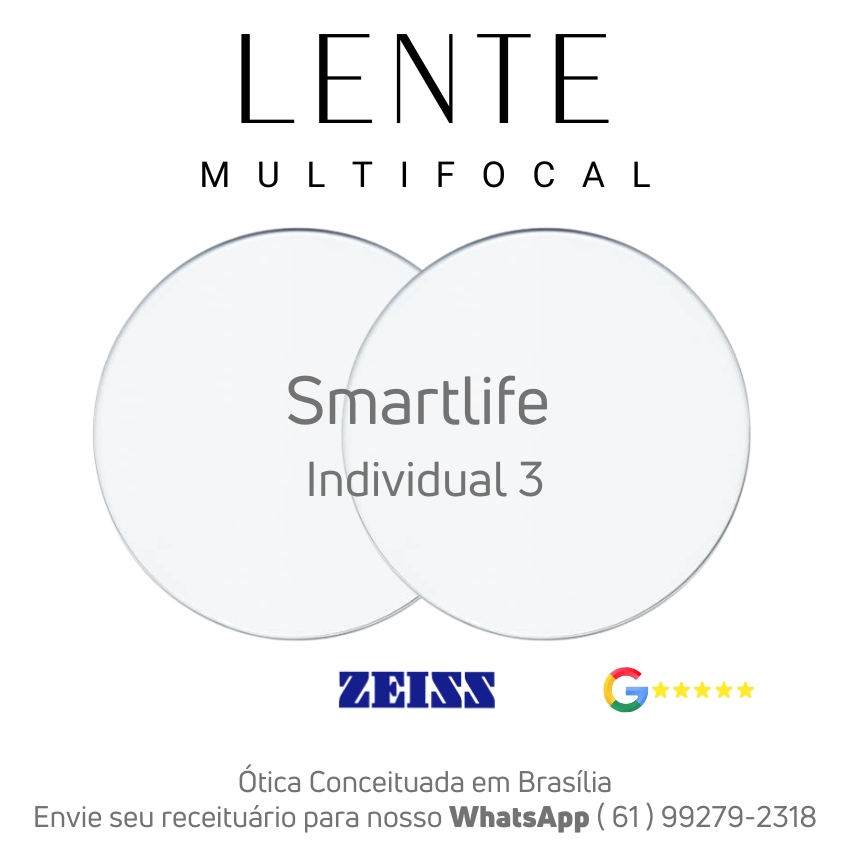 Par de Lentes Multifocal em Dobro Zeiss Smartlife Individual 3 ...