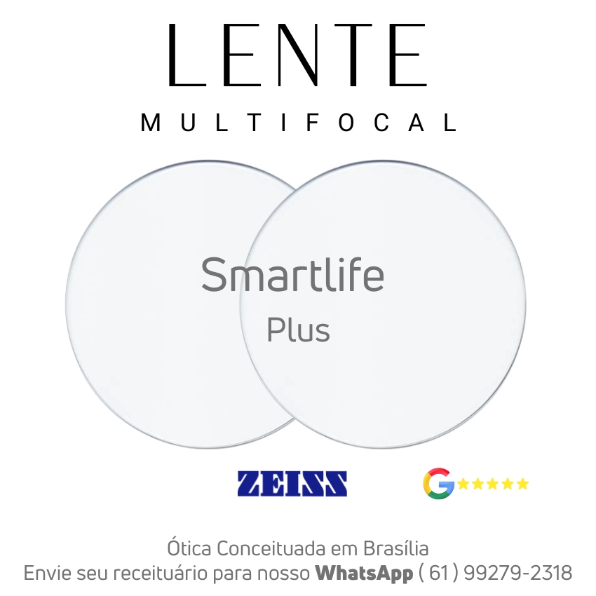 Par de Lentes Multifocal em Dobro Zeiss Smartlife Plus Blueguard ...