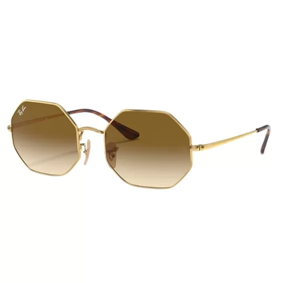 Óculos de Sol Octagonal Ray-Ban RB1972 91475154 RMD.MTL Dourado+Marrom ...