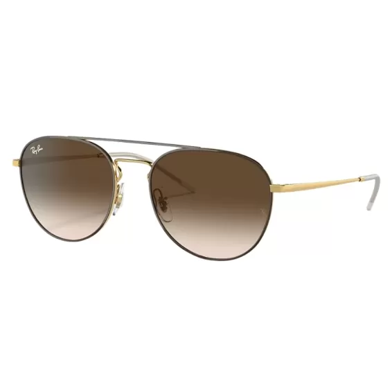 Óculos de Sol Redondo Ray-Ban RB3589 90551355 RGD.MTL Dourado+Marrom ...